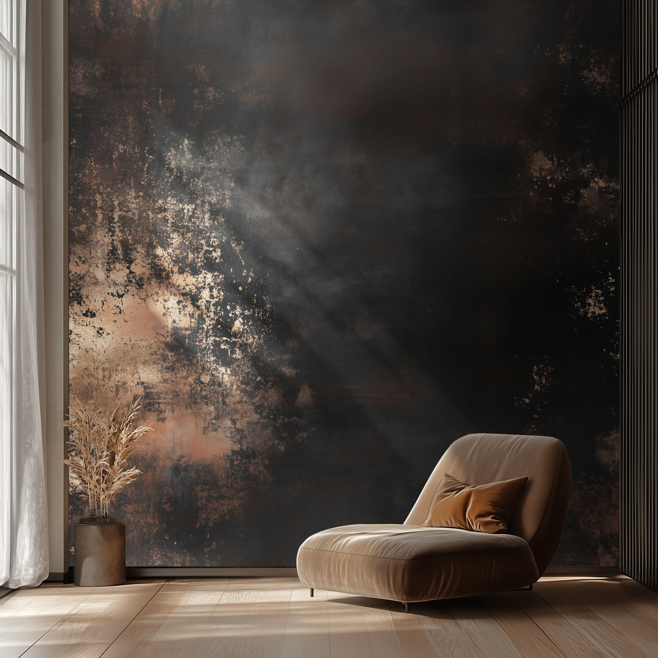 Rust Ember Industrial Wallpaper Mural – Aedonis
