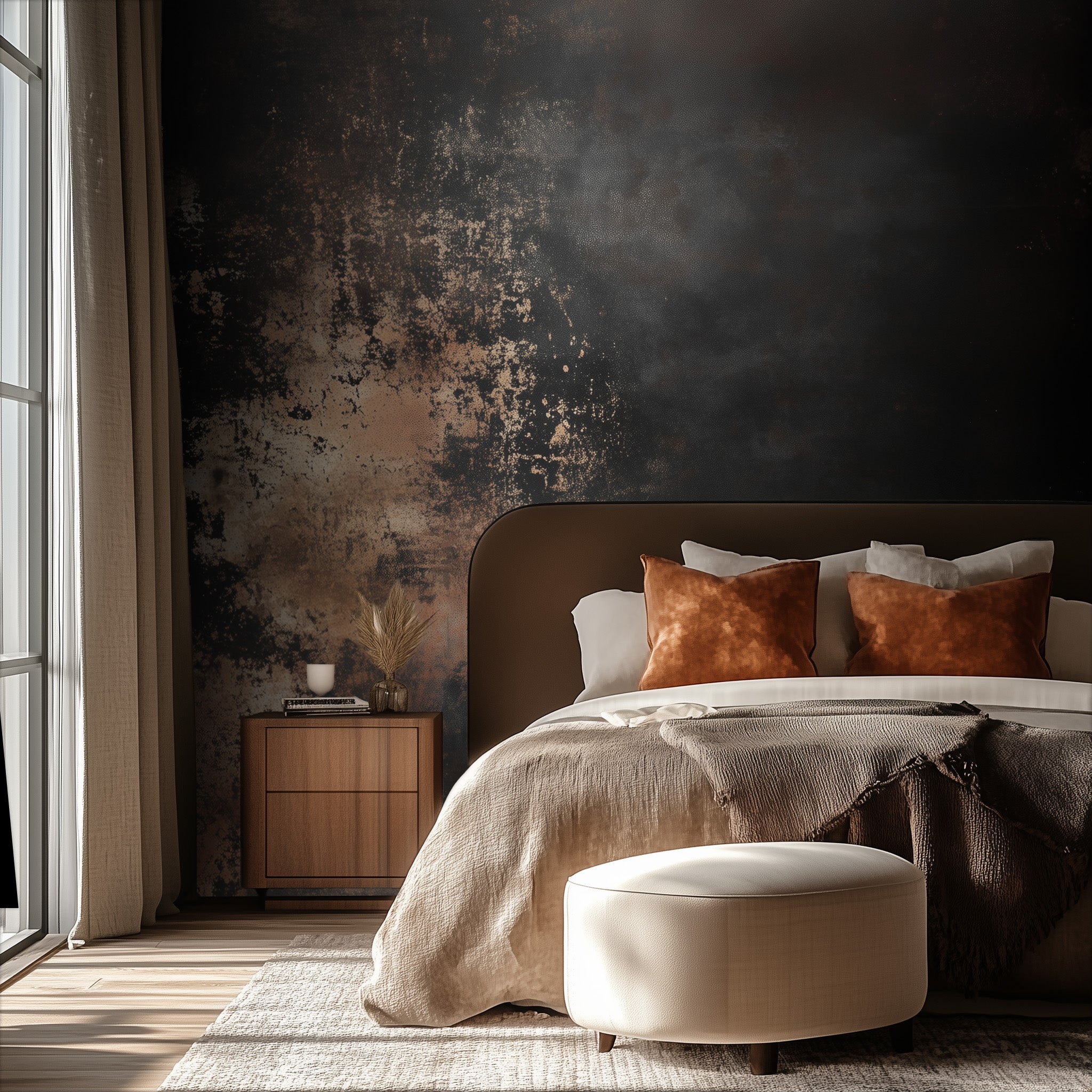 Rust Ember Industrial Wallpaper Mural – Aedonis